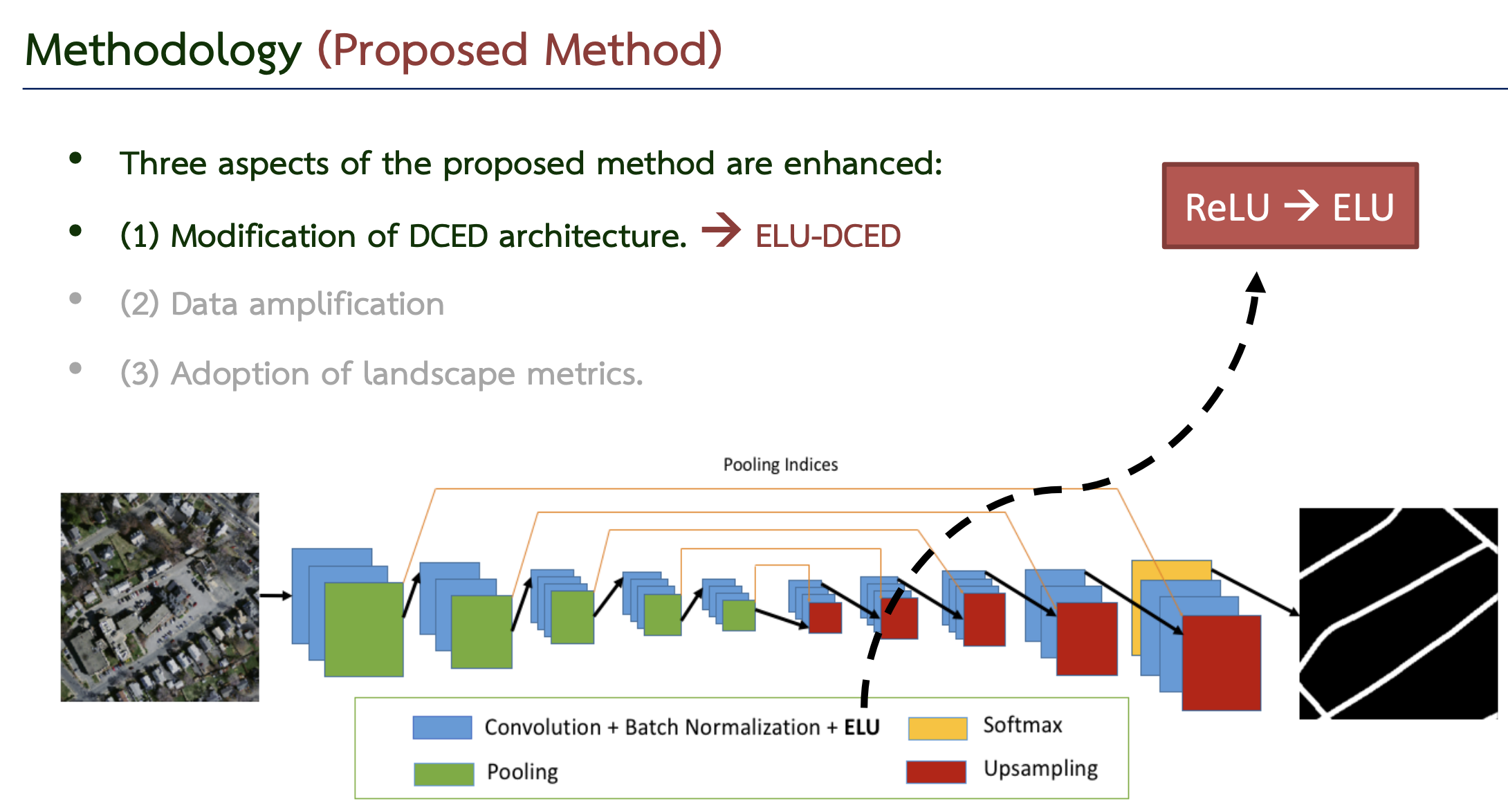 An Enhanced Deep Convolutional Encoder Decoder Network For Road Segmentation On Aerial Imagery
